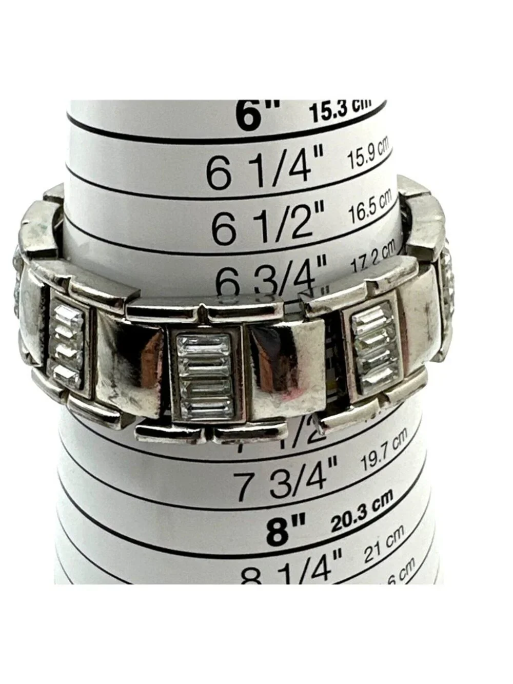 Unbranded | Jewelry | Vintage Tile Bracelet Stretch Acrylic Baguette ...
